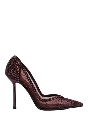 LE SILLA 100mm Nicole Crystal-embellished Mesh Pumps - Red