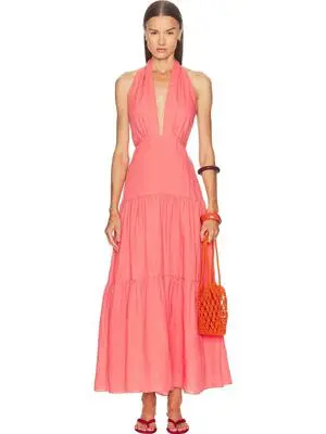 Johanna Ortiz Twilight Maxi Dress - Peach