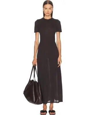 FERRAGAMO Sheer Maxi Dress - Dark Expresso