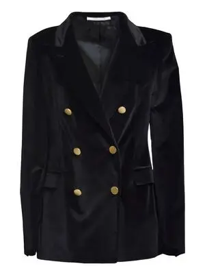 TAGLIATORE Double-Breasted Velvet Blazer