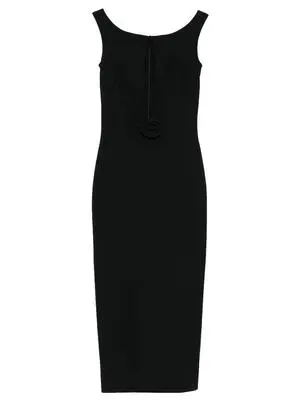 Magda Butrym Rosette Detail Maxi Dress - Black
