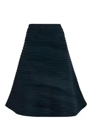Issey Miyake Pleated A-line Skirt - Blue