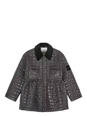 GANNI Quilted Jacket - Brown