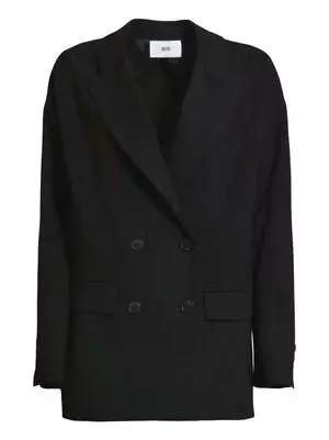 SOLOTRE Double-breasted Blazer - Black