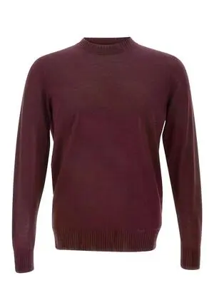 FILIPPO DE LAURENTIIS Ribbed Crew-Neck Sweater Red