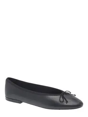 MANGO Leather Ballet Flats