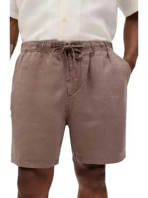 SCALPERS Apolo Linen Bermuda Shorts - Brown