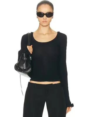 Balenciaga Long Sleeve Top - Black
