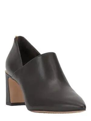 Vince Camuto Haiden Block Heel Bootie Brownie Leather