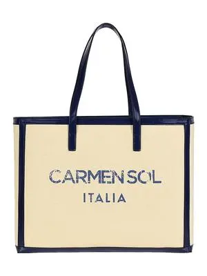 Carmen Sol Roma Tote Bag - Navy Blue