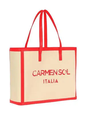 Carmen Sol Roma Tote Bag - Neon Pink