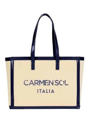 Carmen Sol Capri Tote Bag - Navy Blue