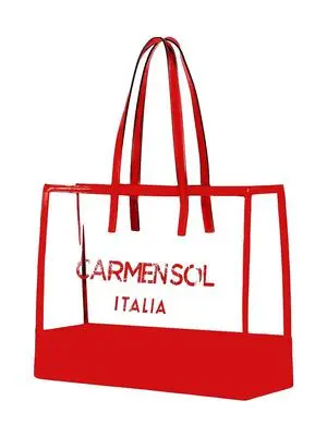 Carmen Sol Taormina Tote Bag Red