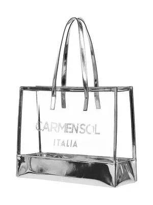 Carmen Sol Taormina Tote Bag Silver