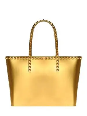 Carmen Sol Seba Studded Jelly Tote Bag - Gold