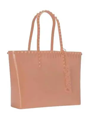 Carmen Sol Seba Studded Jelly Tote Bag - Nude