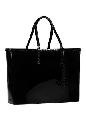 Carmen Sol Angelica Studded Tote Bag Black