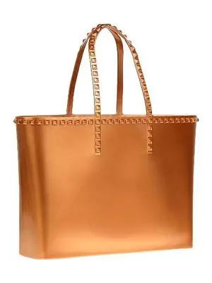 Carmen Sol Angelica Studded Tote Bag Rose Gold