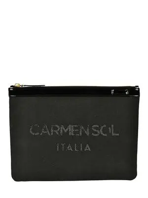 Carmen Sol Firenze Canvas Pochette - Black