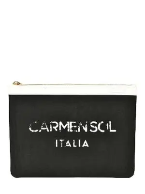 Carmen Sol Firenze Canvas Pochette - White