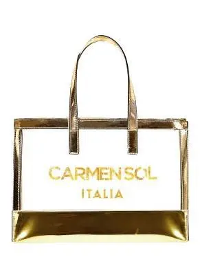 Carmen Sol Venezia Clear Tote Bag - Gold