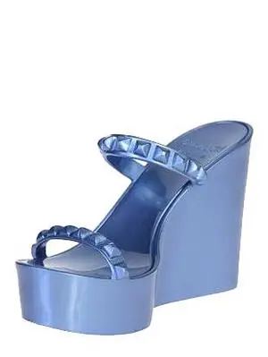 Carmen Sol Tonino Jelly Pumps - Baby Blue Metallic