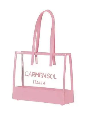 Carmen Sol Clear Tote Bag Baby Pink