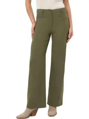 Anatomie Greyson Mid-weight Stretch Wide Leg Pant - Olive Green