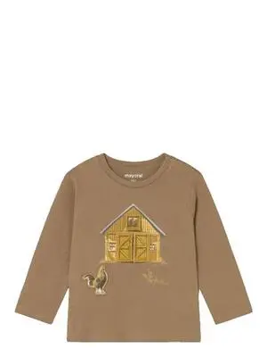 MAYORAL Interactive Farm T-shirt - Beige