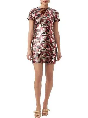 Trina Turk Lupine Sequin T-shirt Dress - Multi