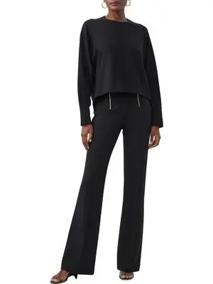 Trina Turk Marsa Long Sleeve Ponte Top - Black