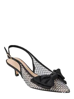 Jack Rogers Debra Slingback Kitten Heel Pumps - Black/black