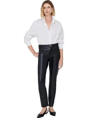 ANINE BING Bruno Pant Recycled Leather - Black Recycled Leather