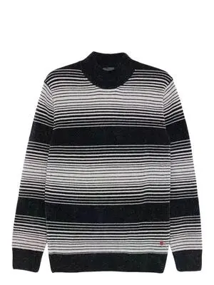 Liu Jo Striped Mock-neck Sweater - Black