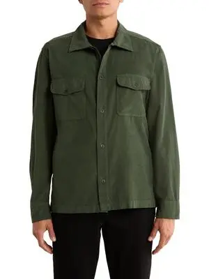 MERZ B. SCHWANEN Lightweight Corduroy Shirt Jacket - Forest