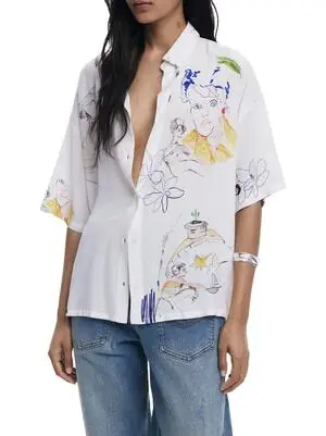 Desigual Relaxed-fit Button-up Shirt - White