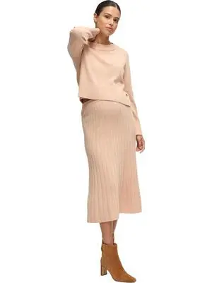 Ingrid & Isabel® Maternity Rib Knit A-line Skirt - Pink