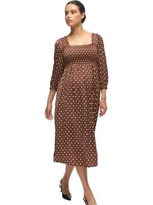 Ingrid & Isabel® The Breeze Maternity Dress - Espresso Dot