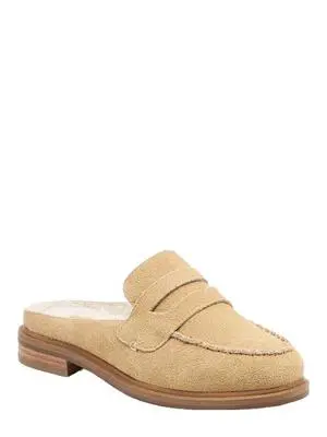 KELSI DAGGER BROOKLYN Lock Faux Shearling Lined Mule - Bison