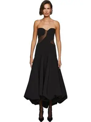 ET OCHS Daniella Bubble Midi Dress - Black