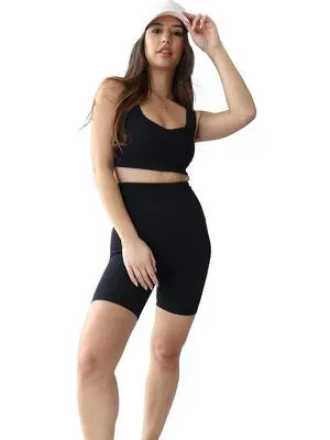 INGRID & ISABEL Postpartum Bike Shorts - Black
