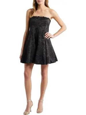 CECE DUPRAZ Strapless Mini Dress - Rich Black