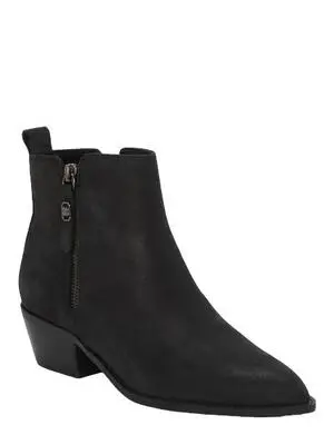 Lucky Brand Ailein Pointed Toe Bootie Black Angora Nubuck
