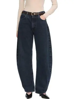 FRAME The Bubble High-Waist Barrel Jeans