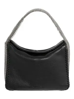 AIMEE Chain Mail Handle Handbag - Black