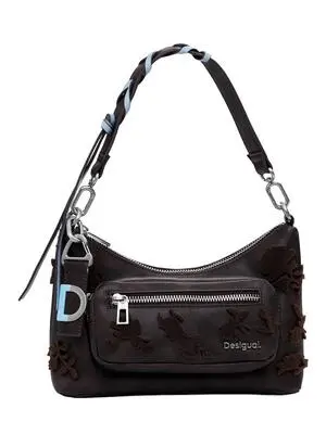 Desigual Faux Leather Shoulder Bag - Dark Brown