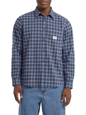 Guess Brushed Cotton Button-up Shirt - Turquoise