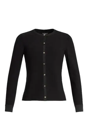 ISAAC MIZRAHI NEW YORK Button Detail Knit Top - Black