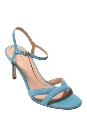 Cole Haan Ankle Strap Stiletto Sandals - Provincial Blue Suede