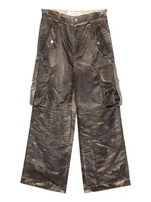 FENG CHEN WANG Nylon Cargo Pants - Brown